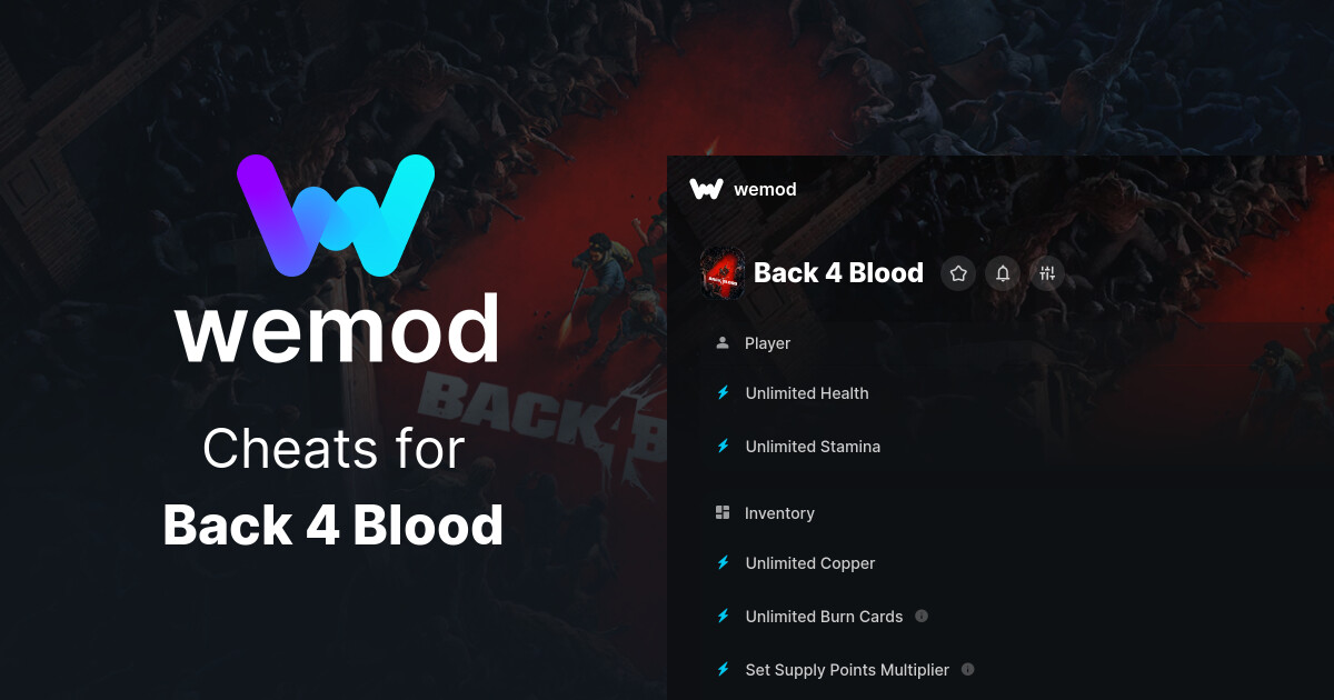 Back 4 Blood Cheats & Trainers for PC | WeMod