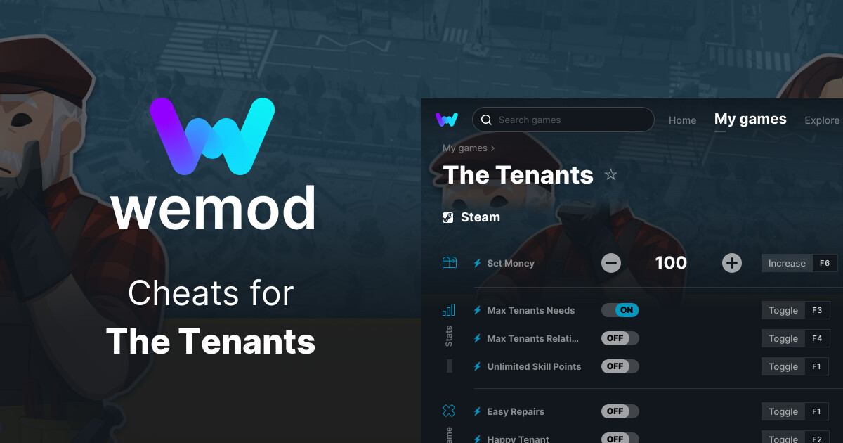 The Tenants Cheats and Trainers for PC - WeMod