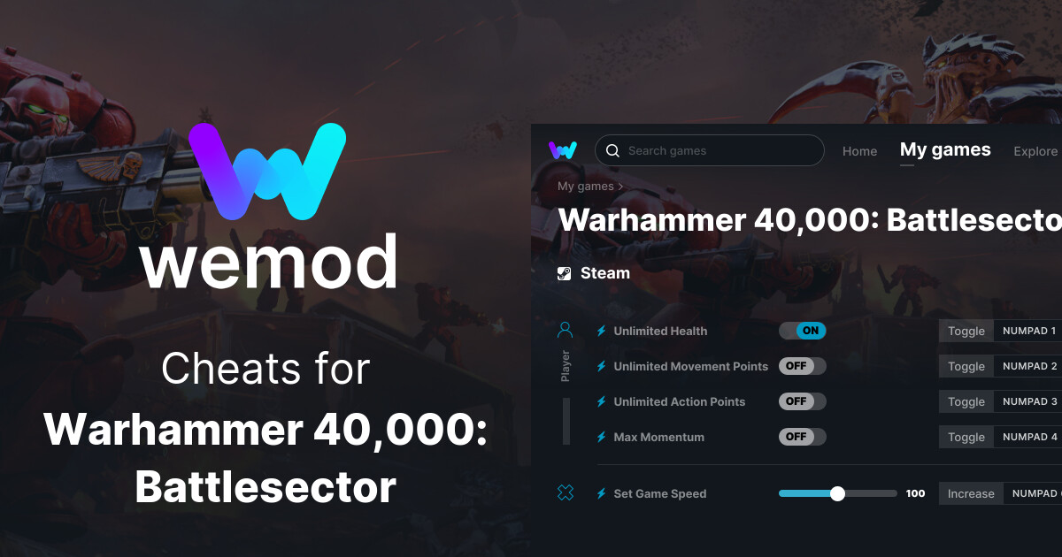 Warhammer 40,000: Battlesector Cheats & Trainers for PC | WeMod