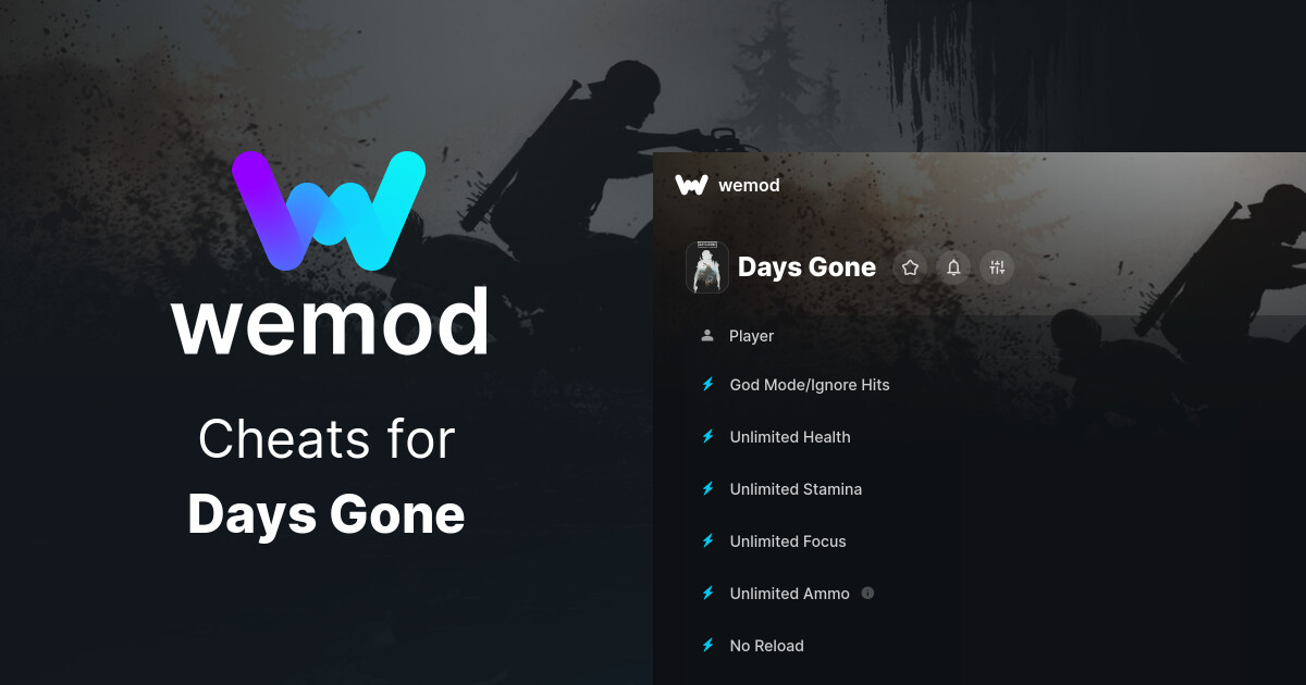 Days Gone Cheats, Trainers and Maps for PC | WeMod