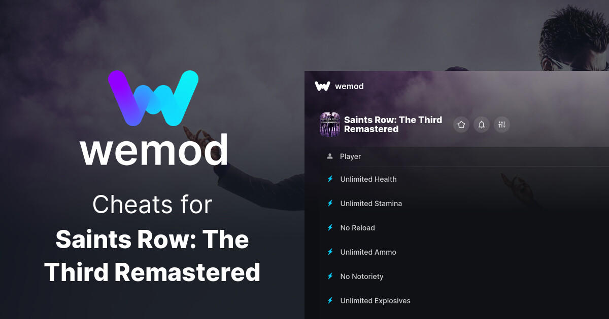 Saints Row: The Third Remastered Cheats, Trainers and Maps for PC | WeMod