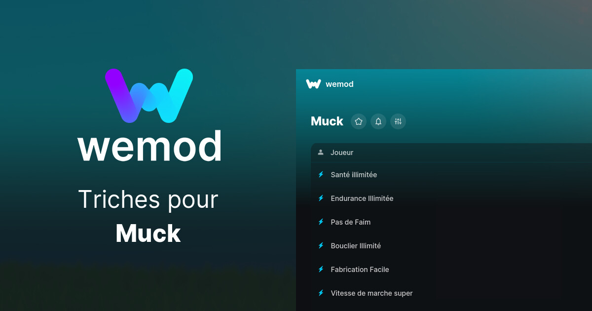 Cheats et trainers pour Muck sur PC | WeMod
