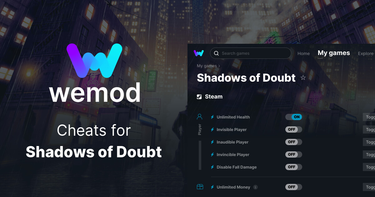 Shadows of Doubt Cheats & Trainers for PC | WeMod