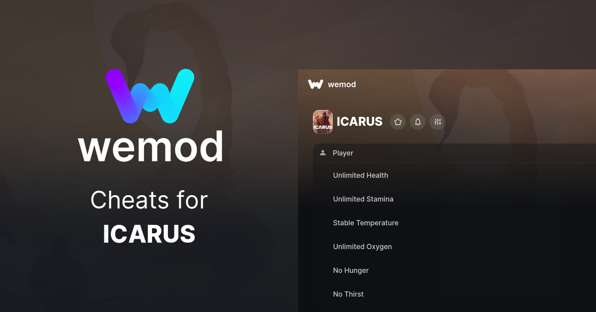 ICARUS Cheats & Trainers for PC | WeMod