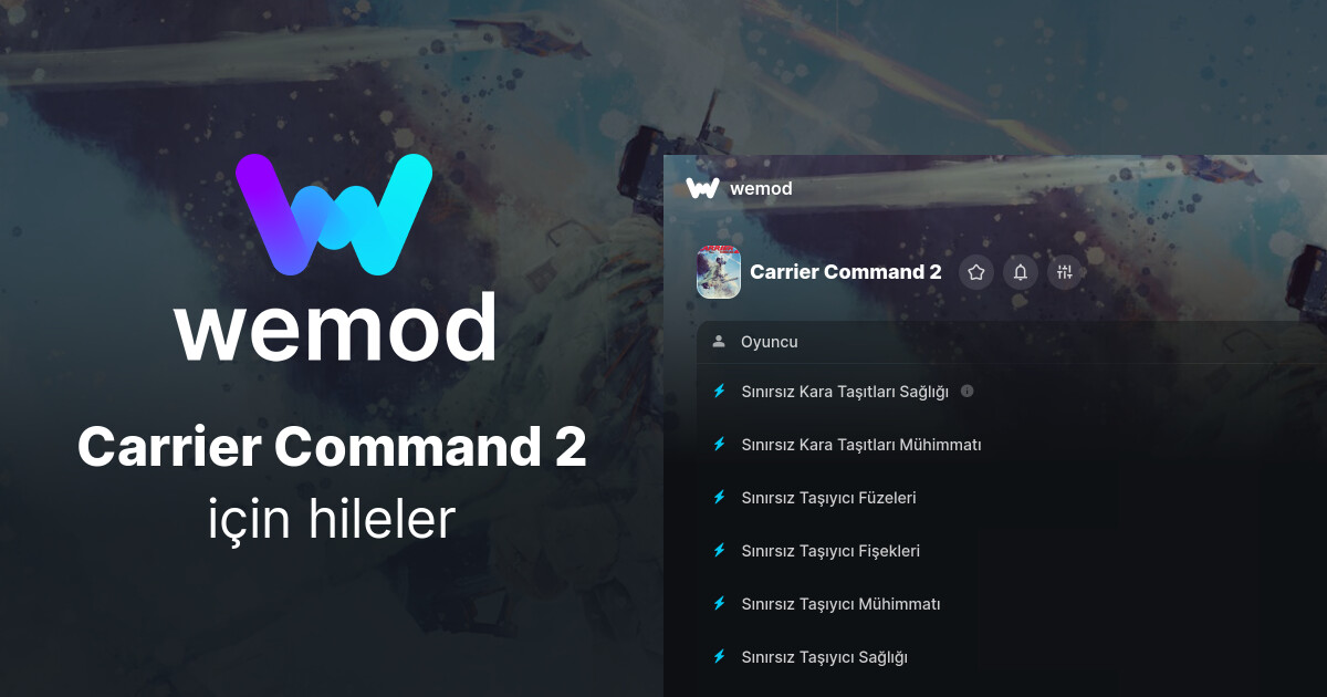 PC İçin Carrier Command 2 Hileleri ve Öğreticileri - WeMod