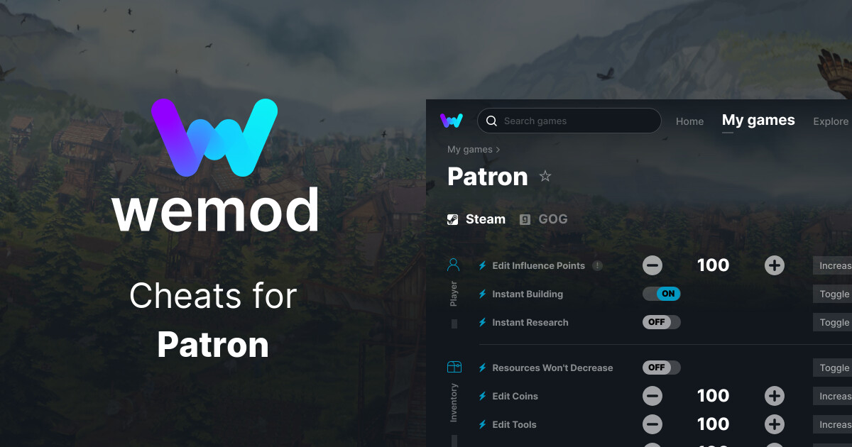 Patron Cheats and Trainers for PC - WeMod