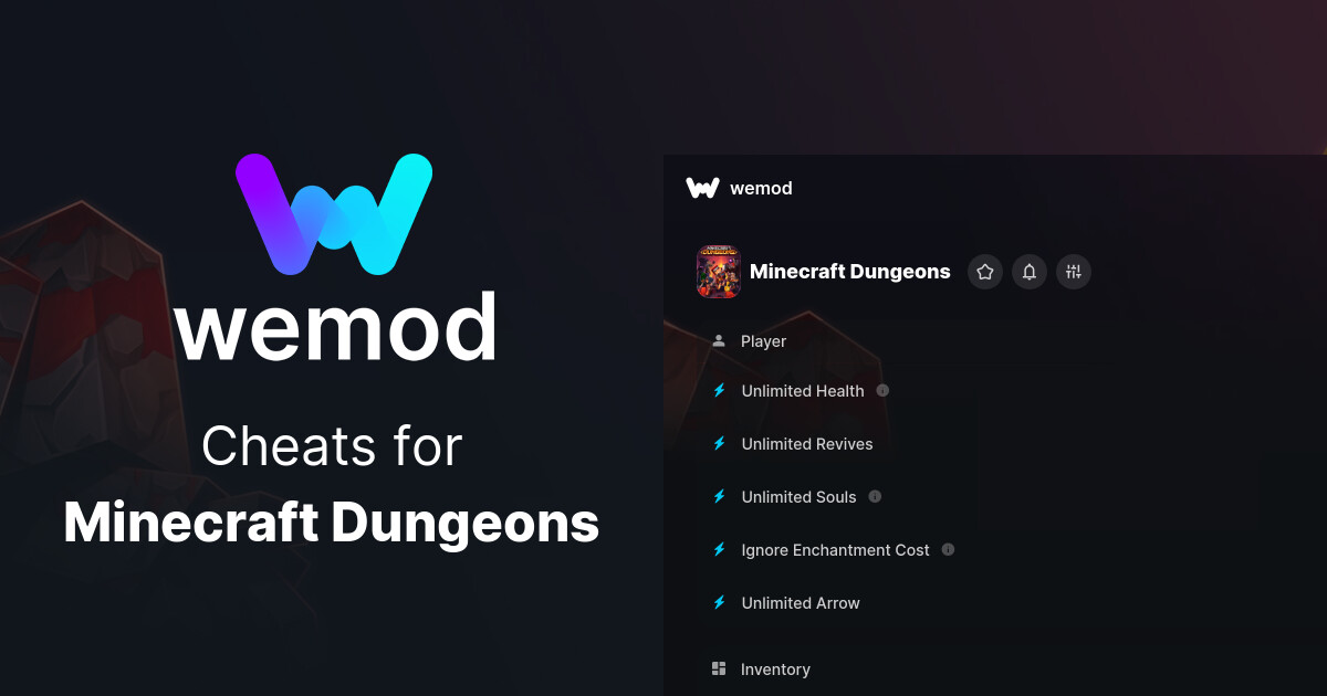 Minecraft Dungeons Cheats & Trainers for PC | WeMod