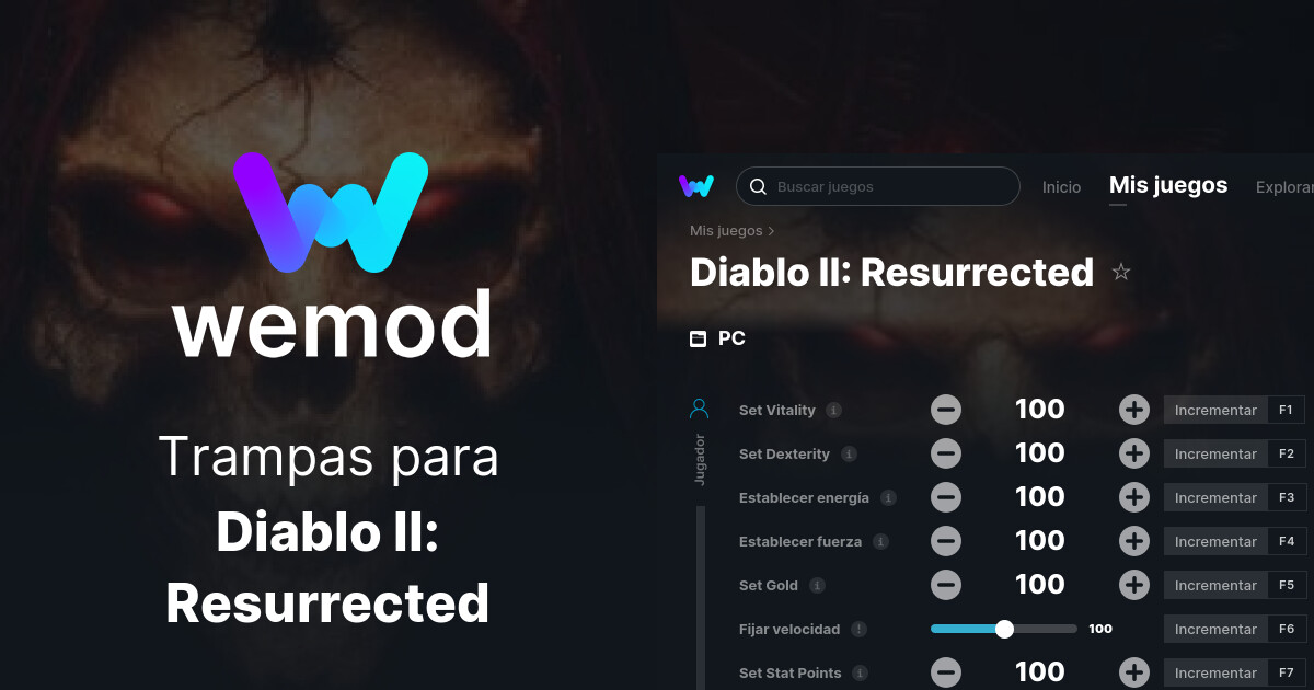 Trampas y Trainers de Diablo II: Resurrected para PC | WeMod