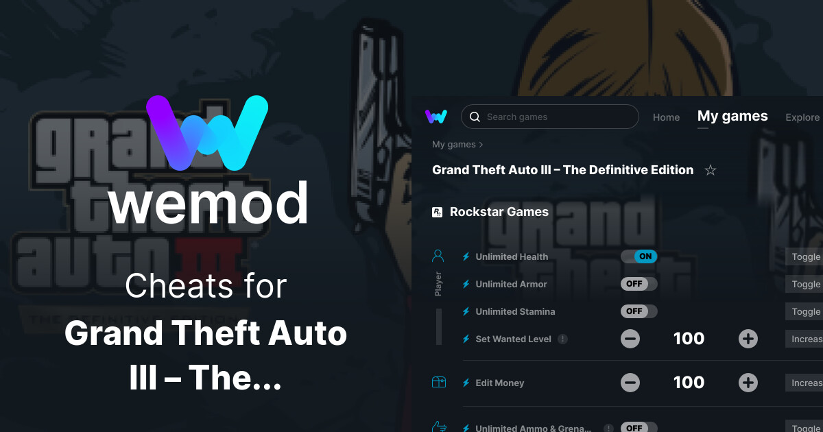 Grand Theft Auto III – The Definitive Edition Cheats and Trainers for ...