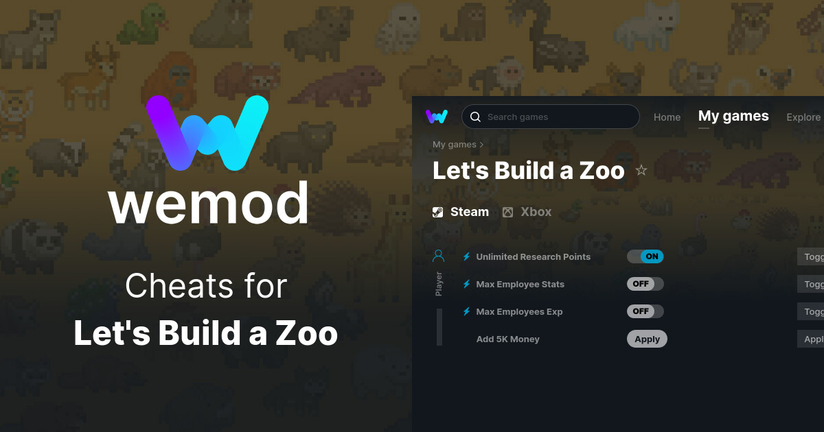Let's Build a Zoo Cheats & Trainers for PC | WeMod