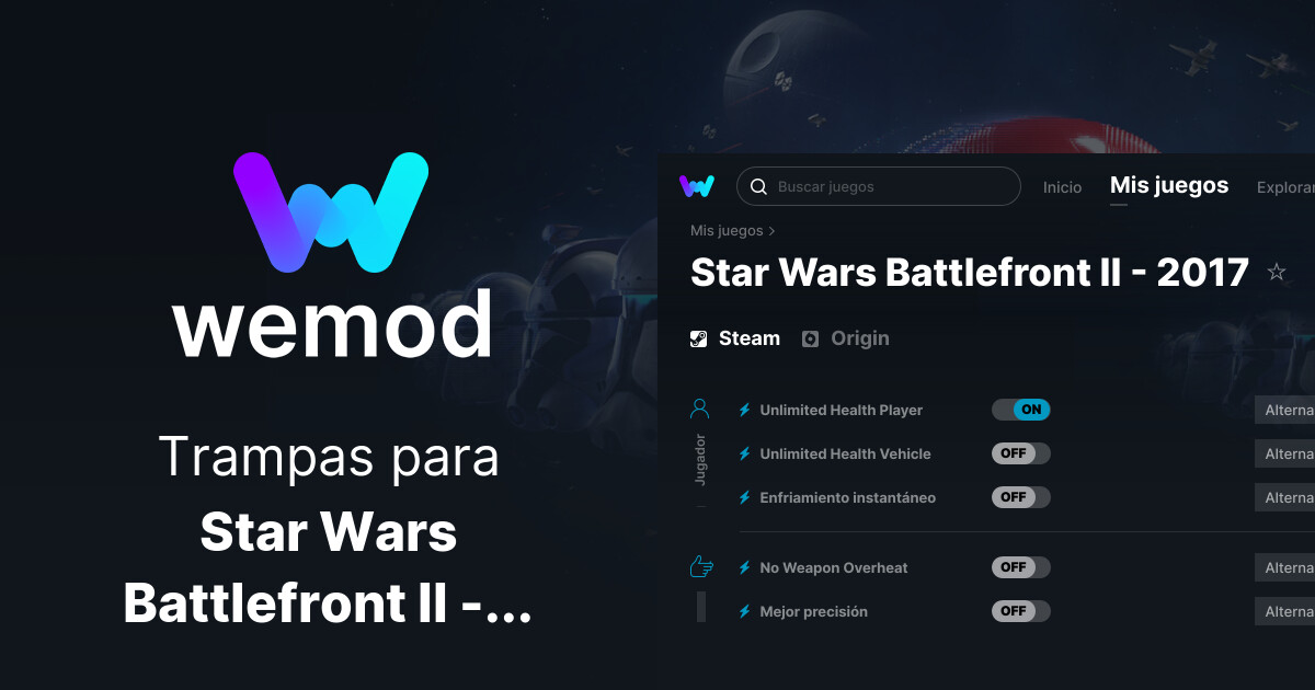Trampas y Trainers de Star Wars Battlefront II - 2017 para PC | WeMod