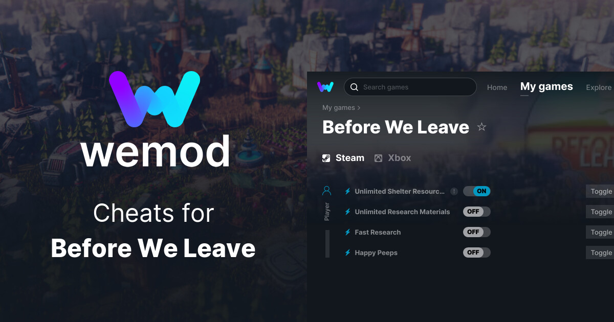 Before We Leave Cheats & Trainers for PC | WeMod