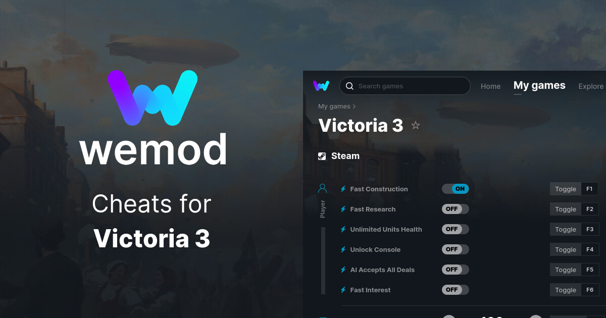Victoria 3 Cheats & Trainers for PC | WeMod