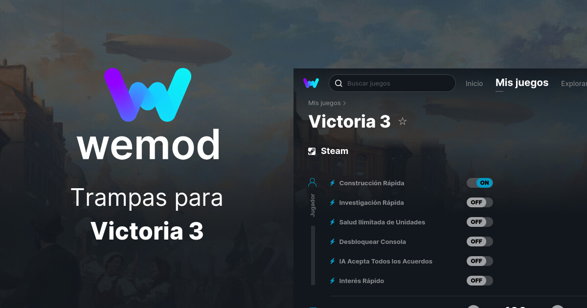 Trampas y Trainers de Victoria 3 para PC | WeMod