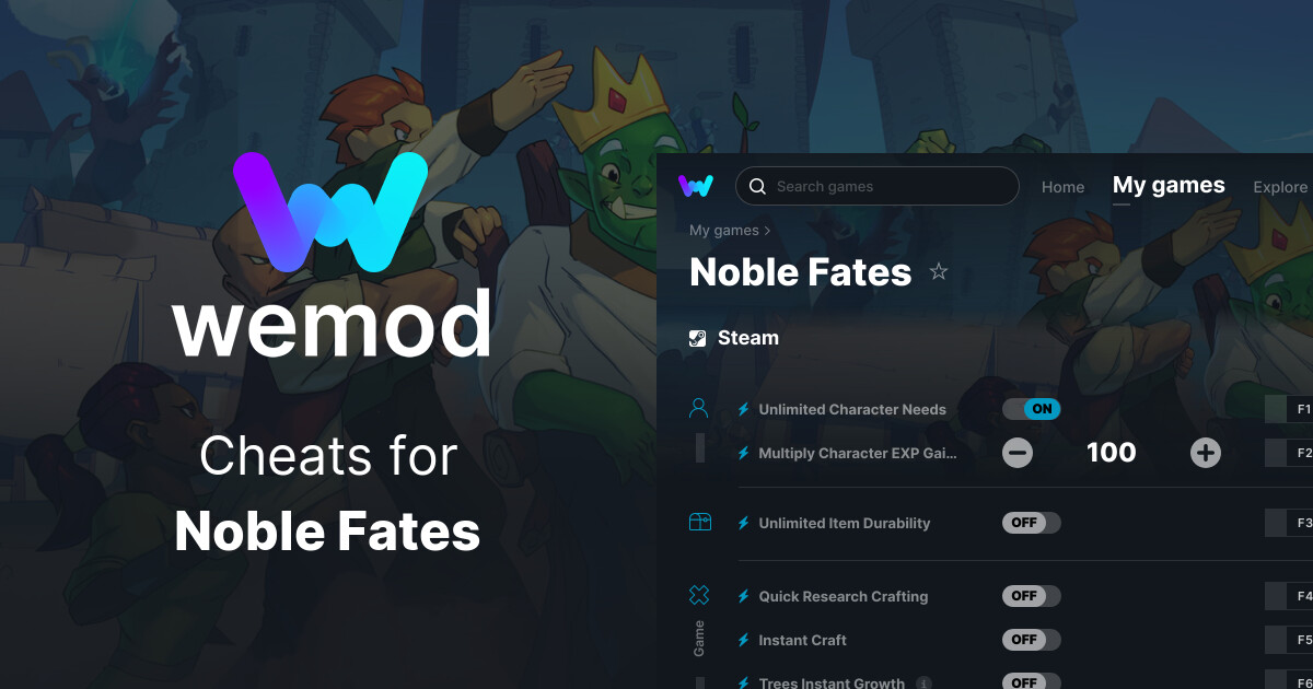 Noble Fates Cheats and Trainers for PC - WeMod