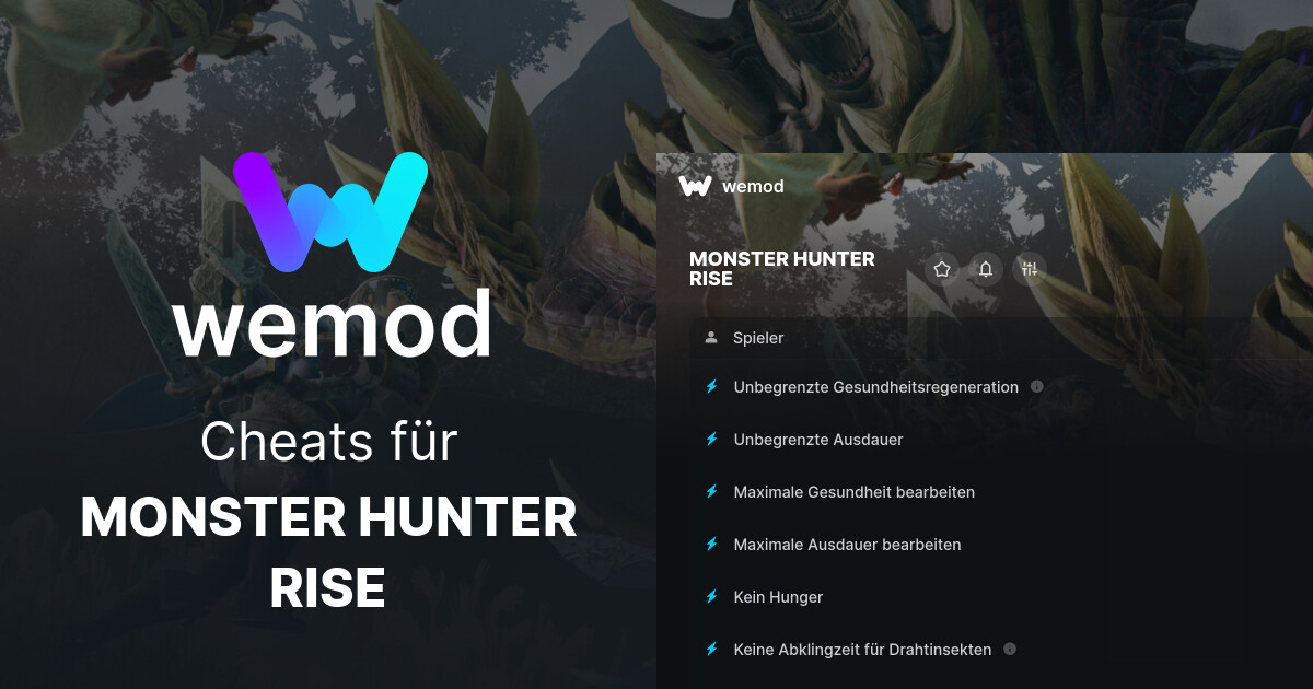 MONSTER HUNTER RISE Cheats und Trainer für PC - WeMod