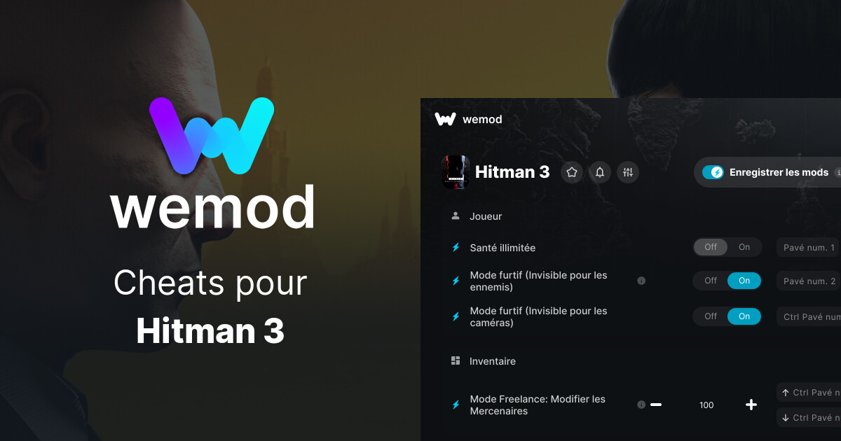 Cheats, trainers et cartes pour Hitman 3 sur PC | WeMod