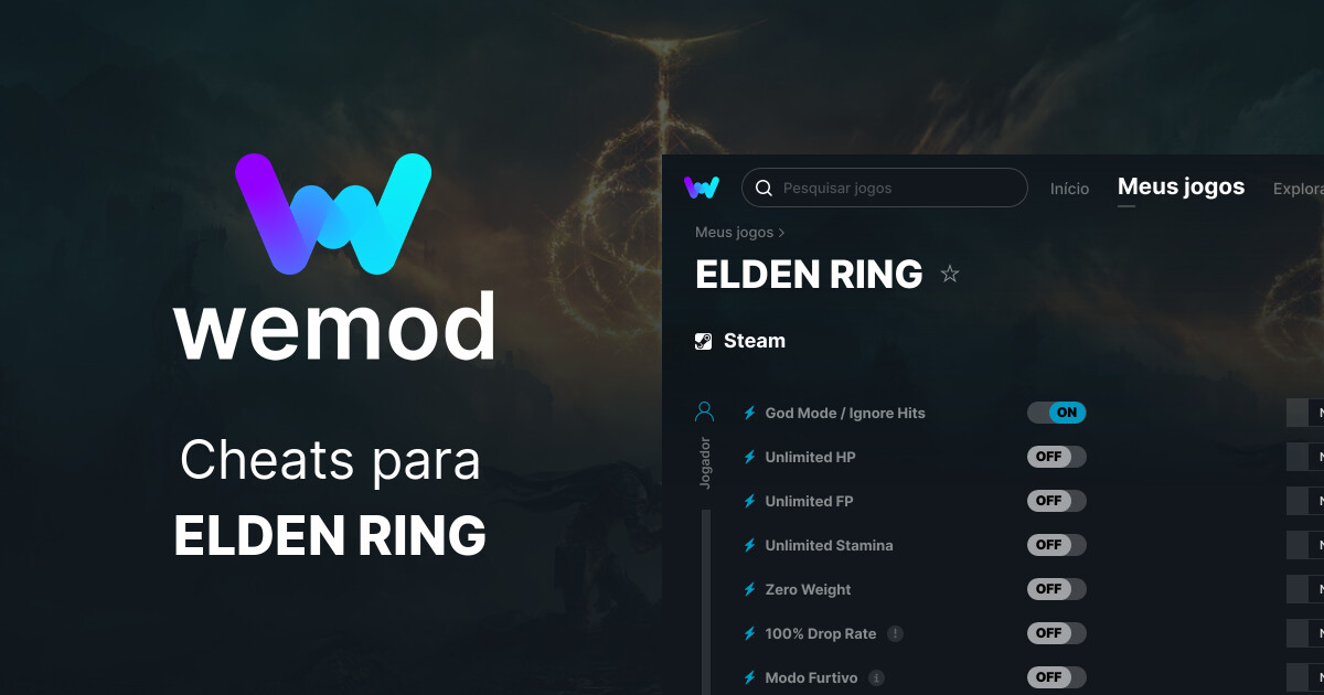 Cheats e Trainers ELDEN RING para PC - WeMod