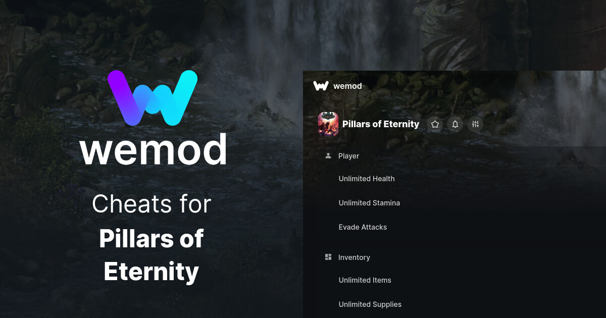 Pillars of Eternity Cheats & Trainers for PC | WeMod