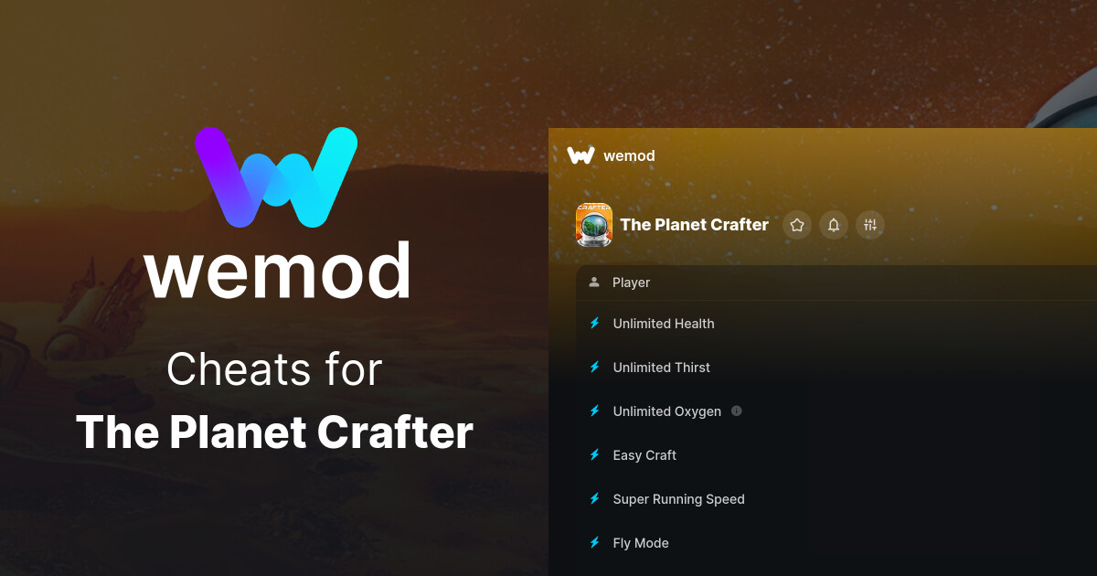 The Planet Crafter Cheats & Trainers for PC | WeMod