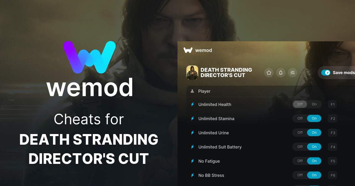 DEATH STRANDING DIRECTOR'S CUT Cheats, Trainers and Maps for PC | WeMod
