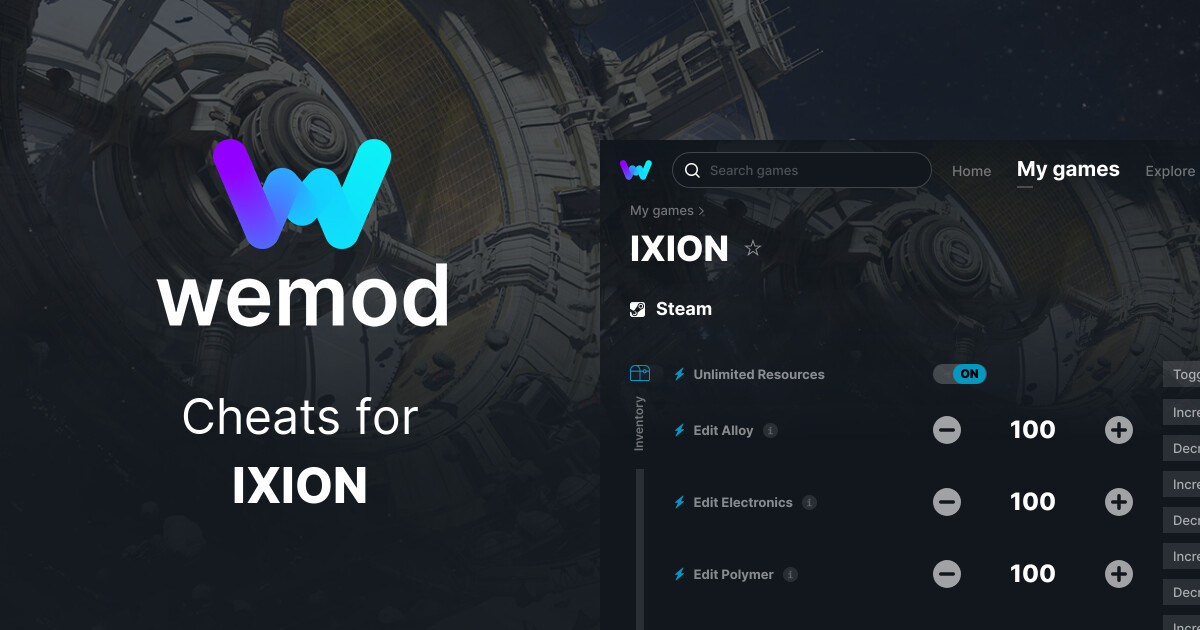 IXION Cheats & Trainers for PC | WeMod