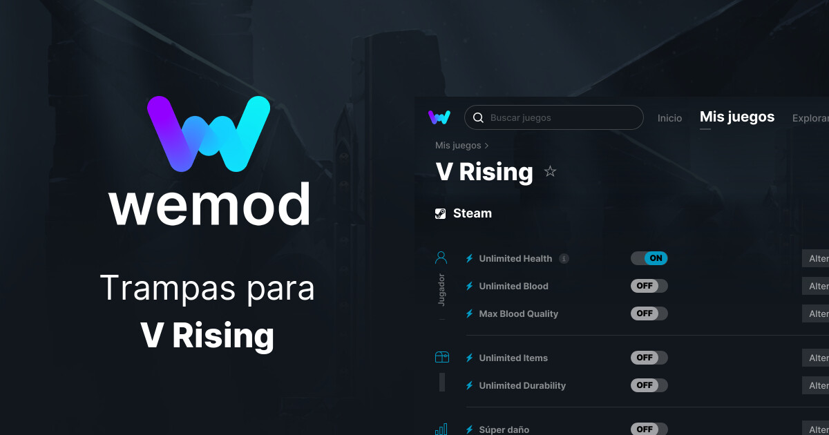 Trampas y Trainers de V Rising para PC | WeMod