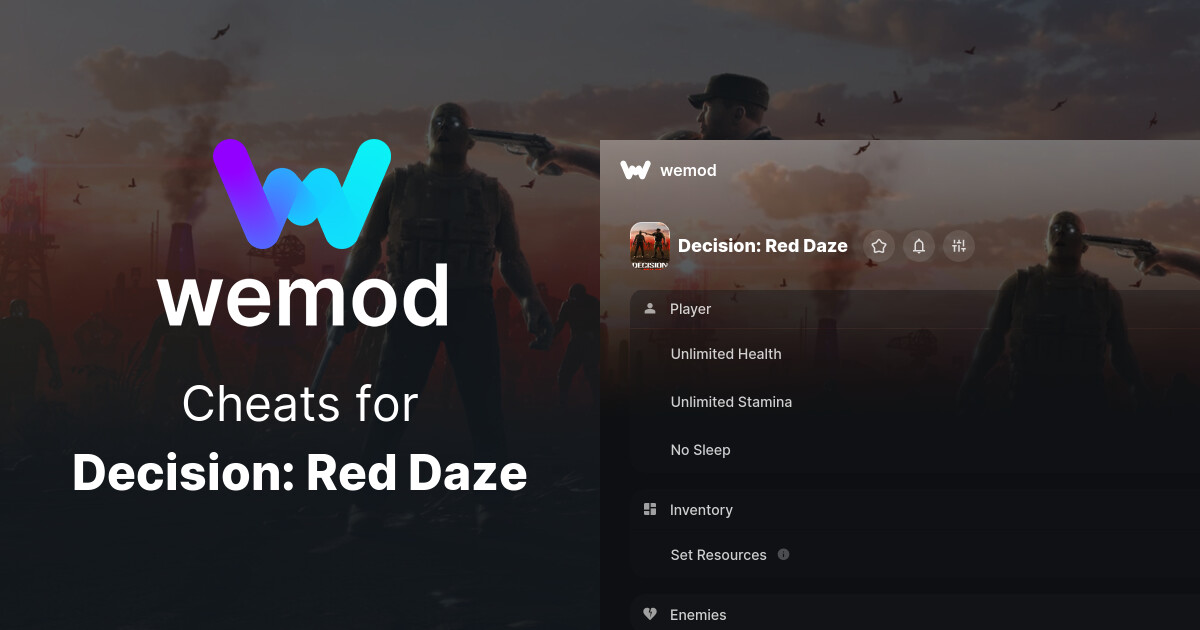 Decision: Red Daze Cheats & Trainers for PC | WeMod