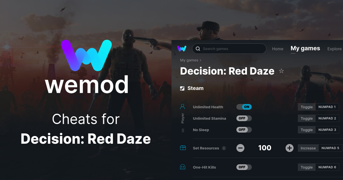 Decision: Red Daze Cheats & Trainers for PC | WeMod