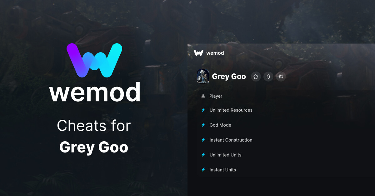 Grey Goo Cheats & Trainers for PC | WeMod