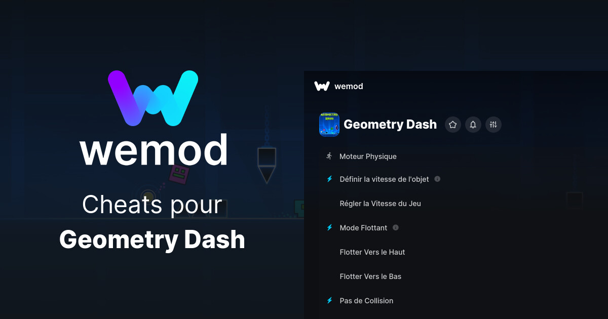 Cheats et trainers pour Geometry Dash sur PC | WeMod