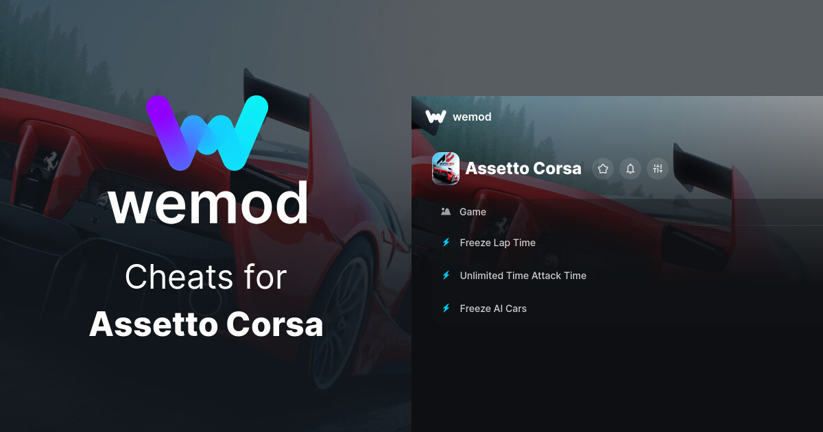 Assetto Corsa Cheats & Trainers for PC | WeMod