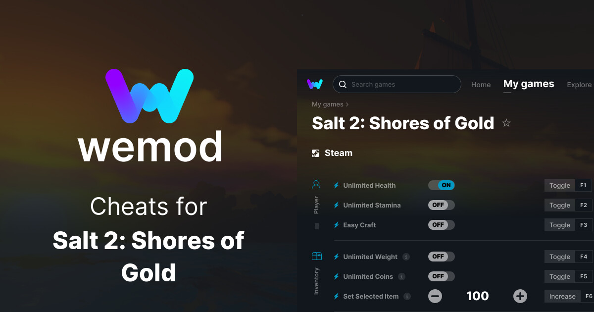 Salt 2: Shores of Gold Cheats and Trainers for PC - WeMod