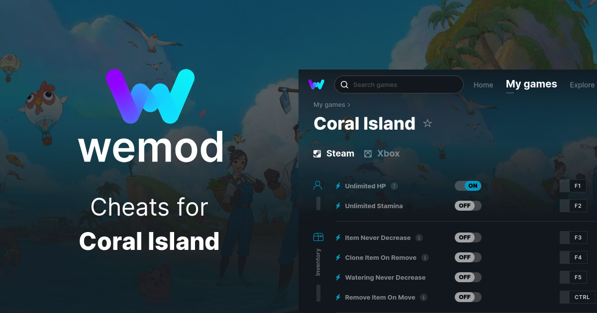 Coral Island Cheats & Trainers for PC | WeMod