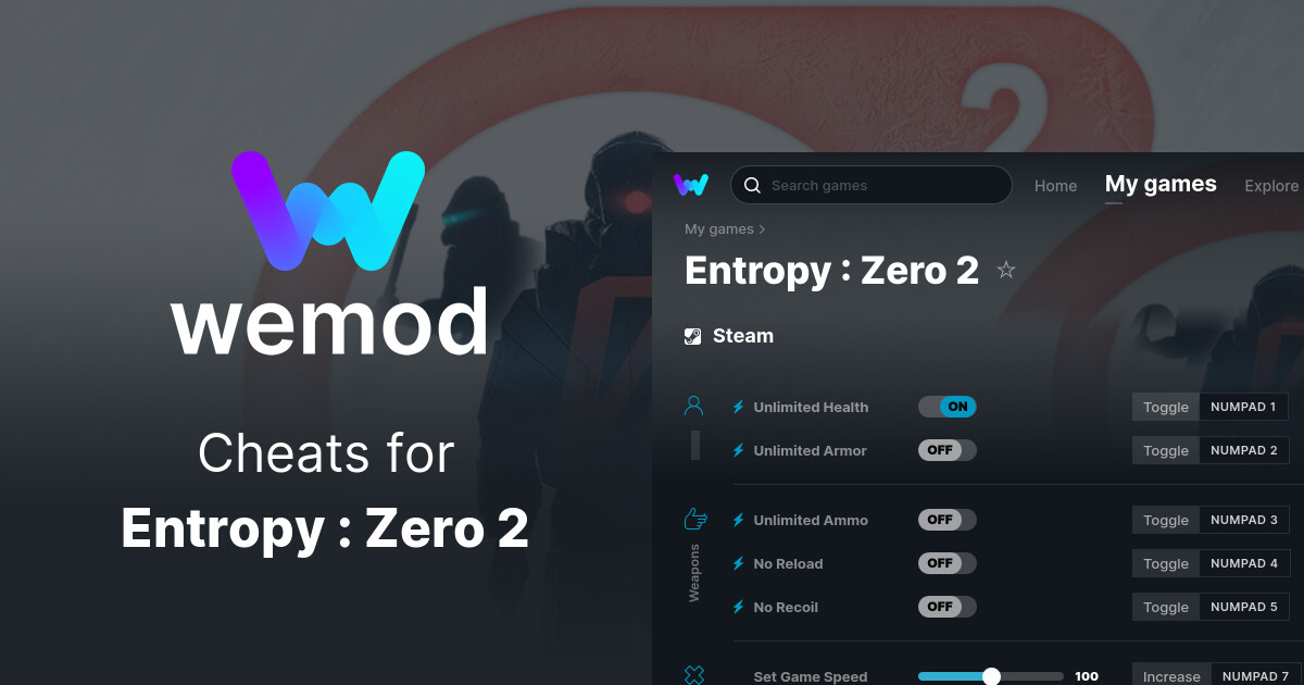 Entropy : Zero 2 Cheats & Trainers for PC | WeMod