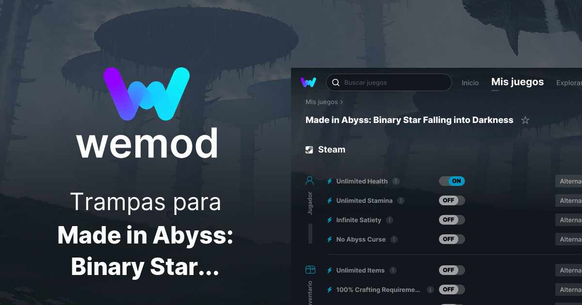 Trampas y Trainers de Made in Abyss: Binary Star Falling into Darkness para PC | WeMod