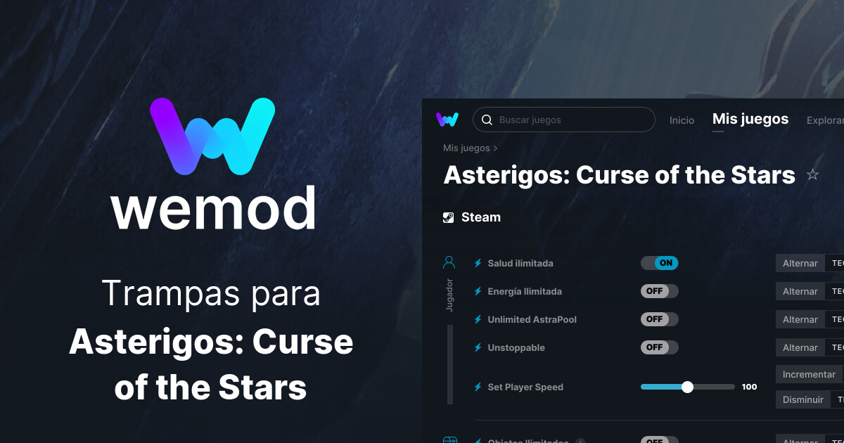 Trampas y Trainers de Asterigos: Curse of the Stars para PC - WeMod