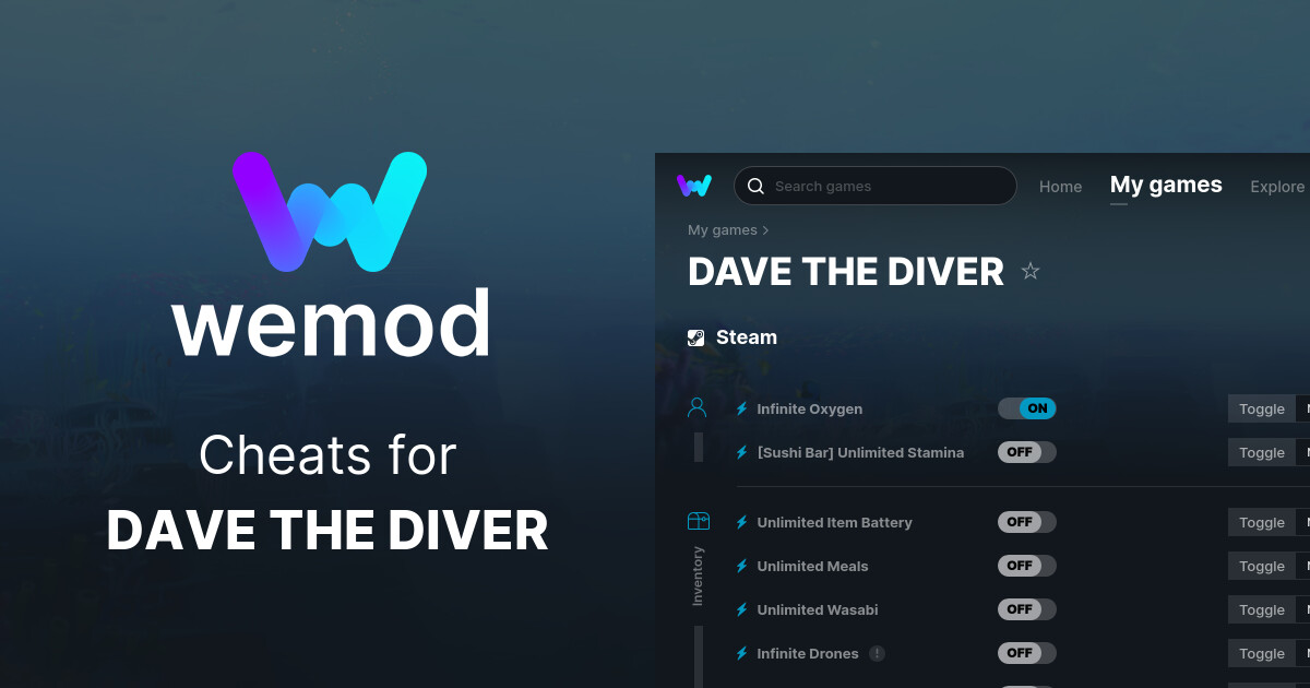 DAVE THE DIVER Cheats & Trainers for PC | WeMod