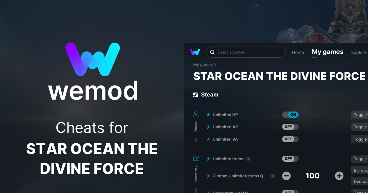 STAR OCEAN THE DIVINE FORCE Cheats & Trainers for PC | WeMod