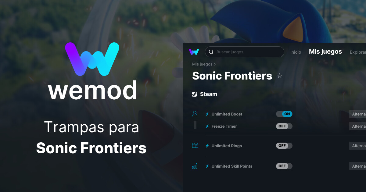 Trampas y Trainers de Sonic Frontiers para PC - WeMod