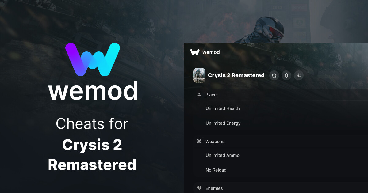 Crysis 2 Remastered Cheats & Trainers for PC | WeMod