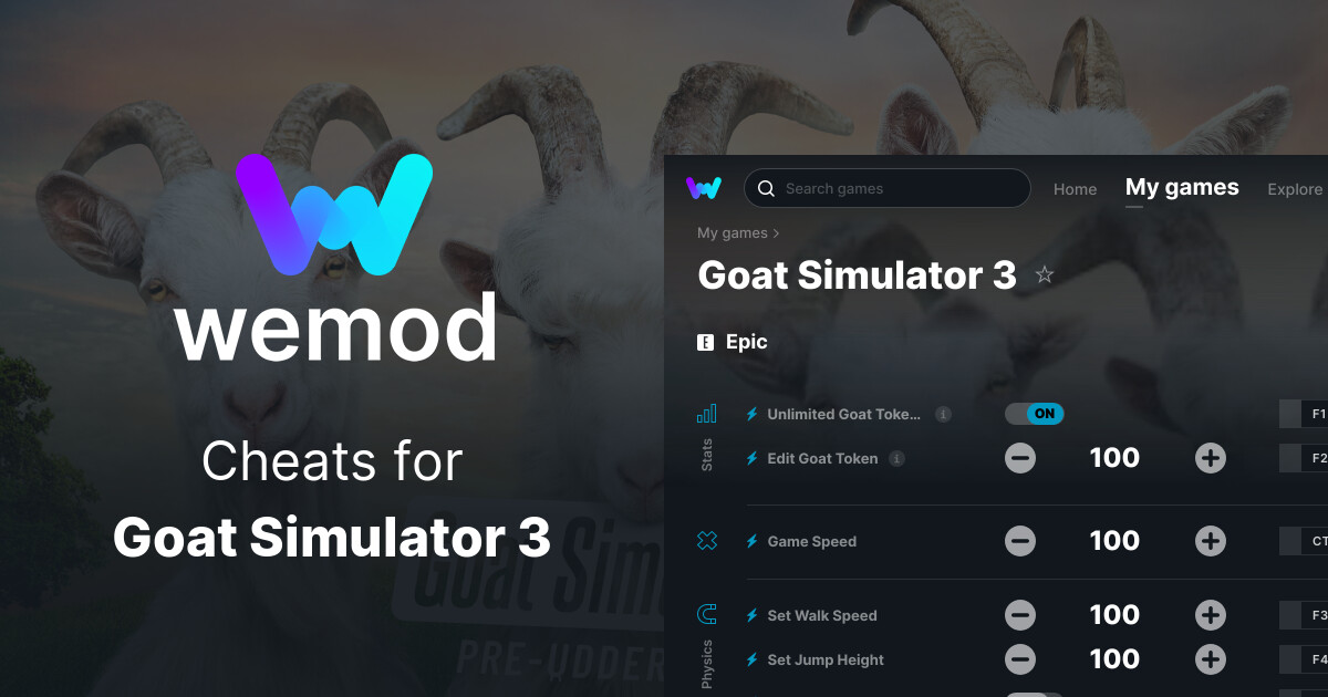 Goat Simulator 3 Cheats and Trainers for PC - WeMod