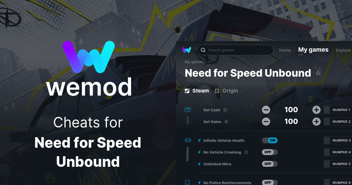 Need for Speed Unbound Cheats & Trainers for PC | WeMod