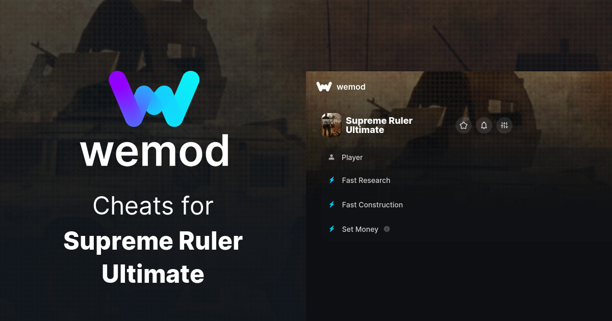Supreme Ruler Ultimate Achievements for Steam | WeMod
