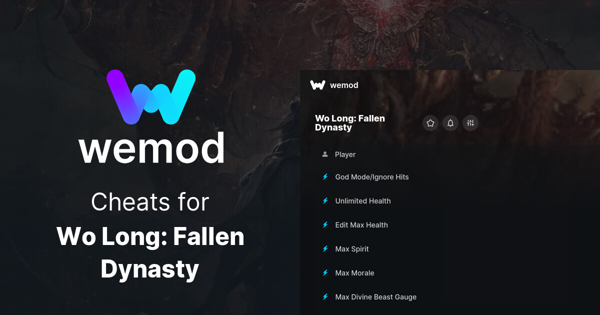Wo Long: Fallen Dynasty Cheats & Trainers for PC | WeMod