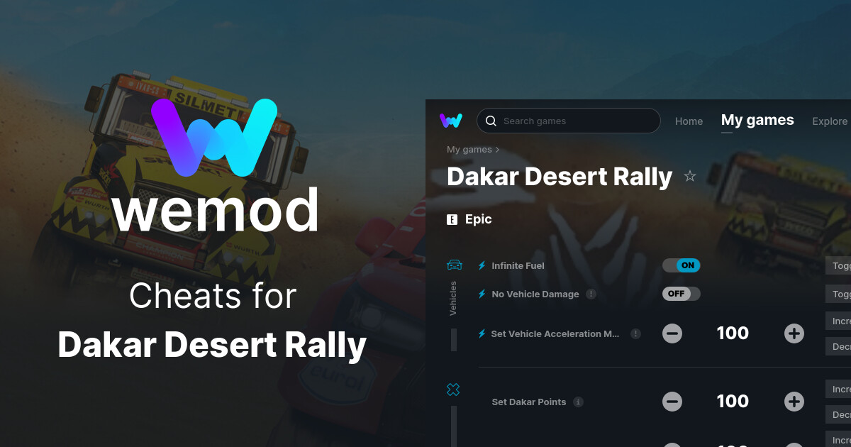 Dakar Desert Rally Cheats & Trainers for PC | WeMod
