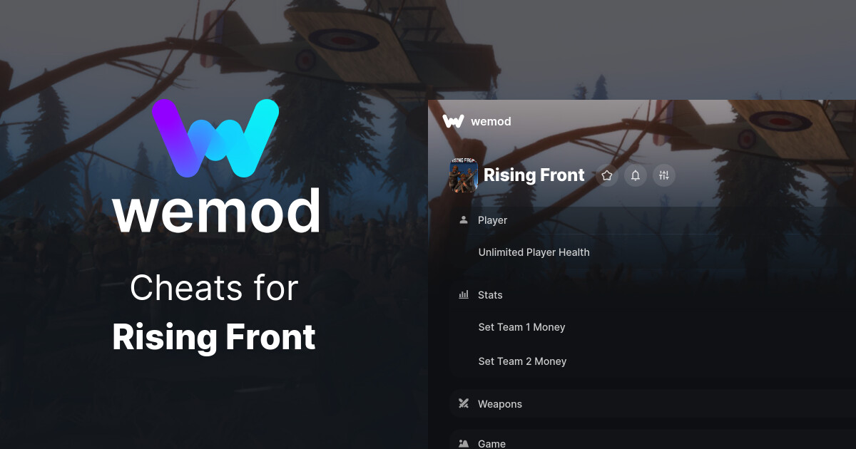 Rising Front Cheats & Trainers for PC | WeMod