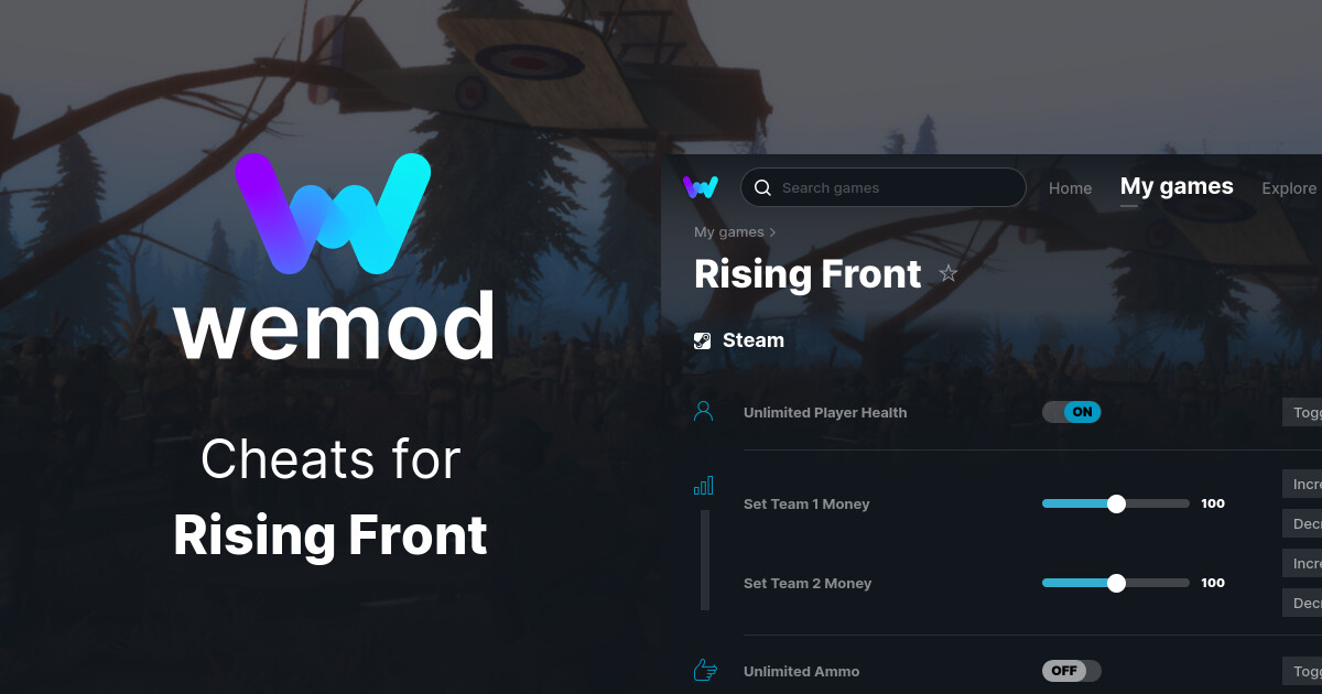 Rising Front Cheats & Trainers for PC | WeMod