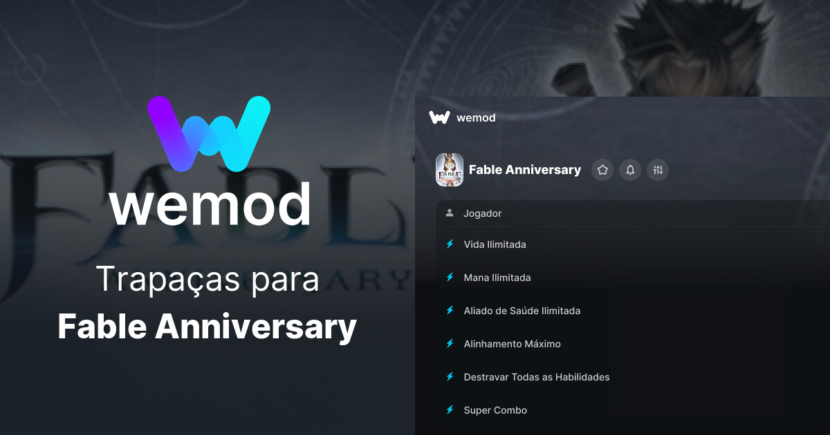 Trapaças e treinadores do Fable Anniversary para PC | WeMod