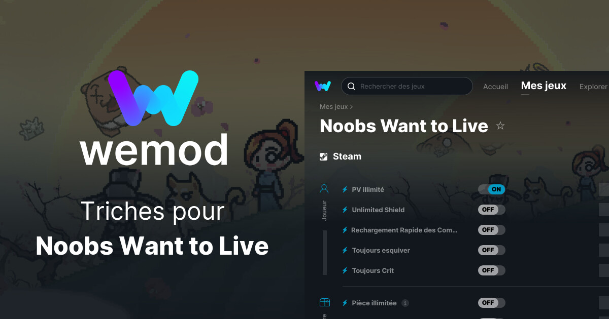 Accomplissements de Noobs Want to Live pour Steam | WeMod